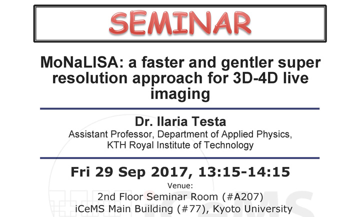 iCeMS Kengaku Lab Seminar: Dr Ilaria Testa | Events | Kyoto University ...